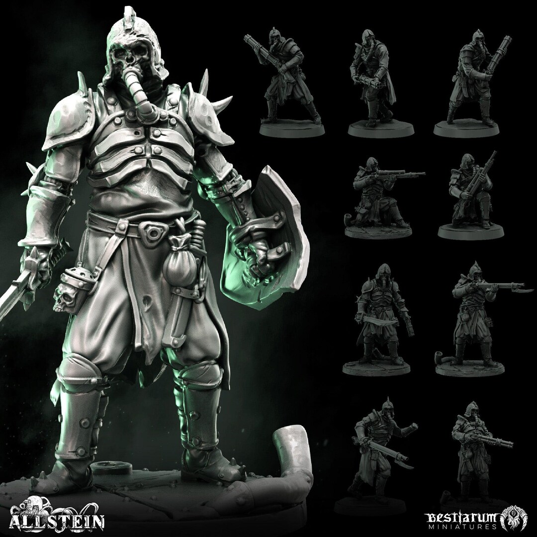Dieselpunk Bane Gunners | Bestiarum | Wargaming Dnd Miniatures - Etsy