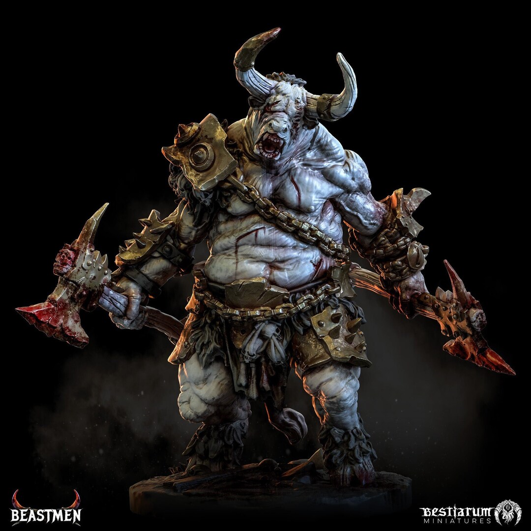 Aurox Reaver Beastmen Bestiarum Miniatures D&D Wargaming Dnd - Etsy