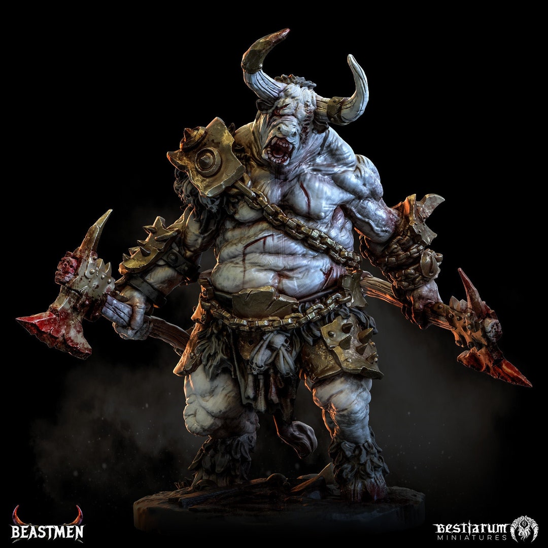 Aurox Reaver Beastmen Bestiarum Miniatures D&D Wargaming Dnd - Etsy