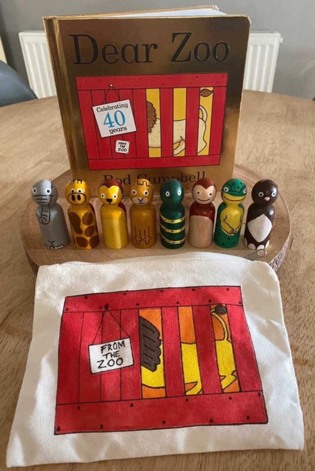 Dear Zoo Inspired Peg Dolls, Dear Zoo Board Book and a Hand Painted ...