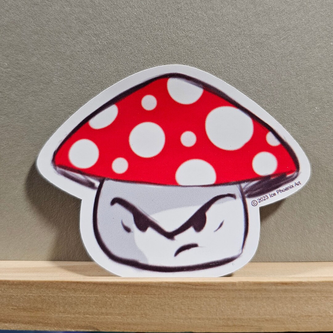 Grumpy Mushroom 3 Glossy Die Cut Sticker DCS3003 - Etsy