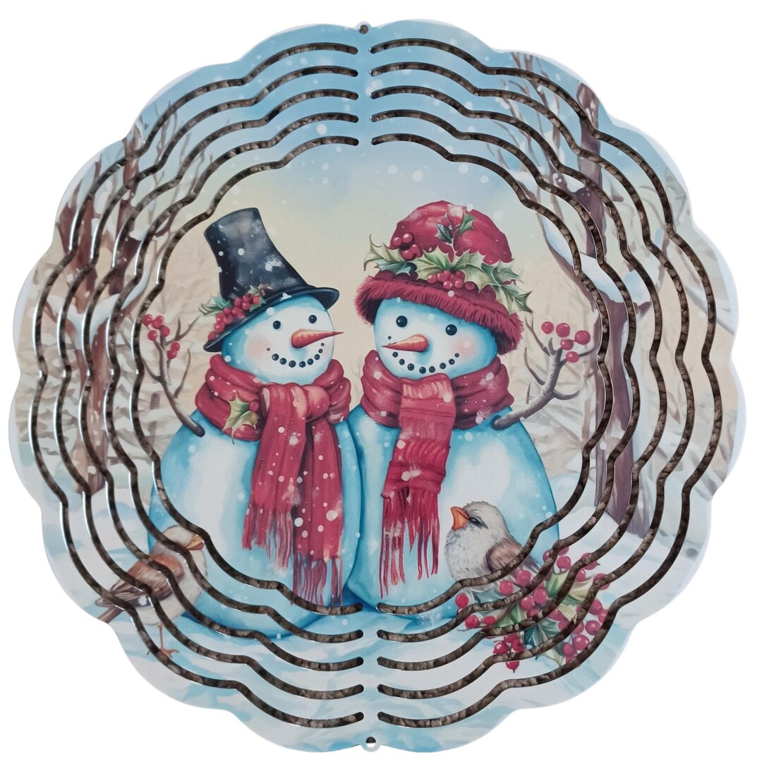Wind Spinner Snowman Mr & Mrs - Etsy