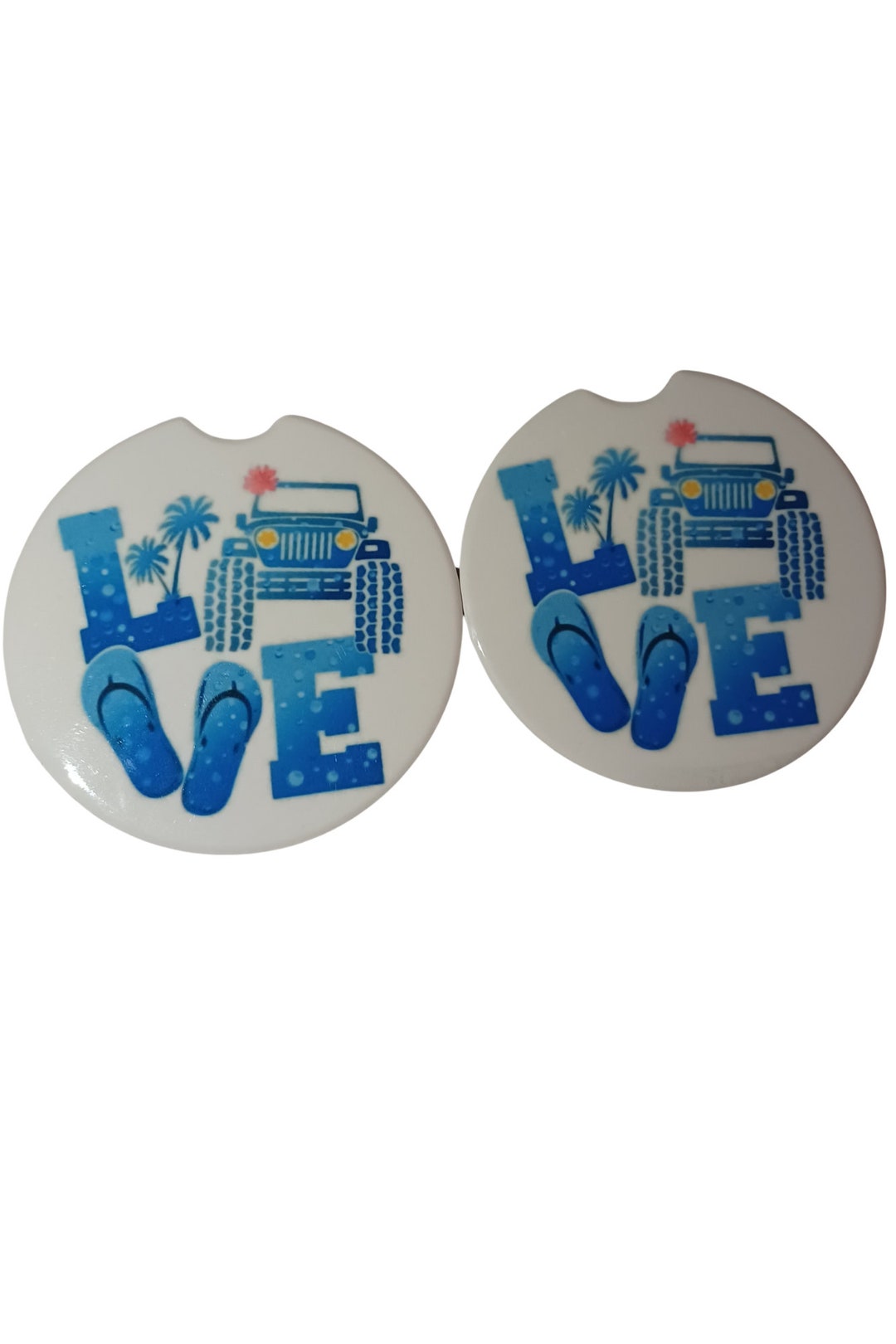 Car Coaster Pair 4x4 off Road Beach Car Coaster Pair - Etsy