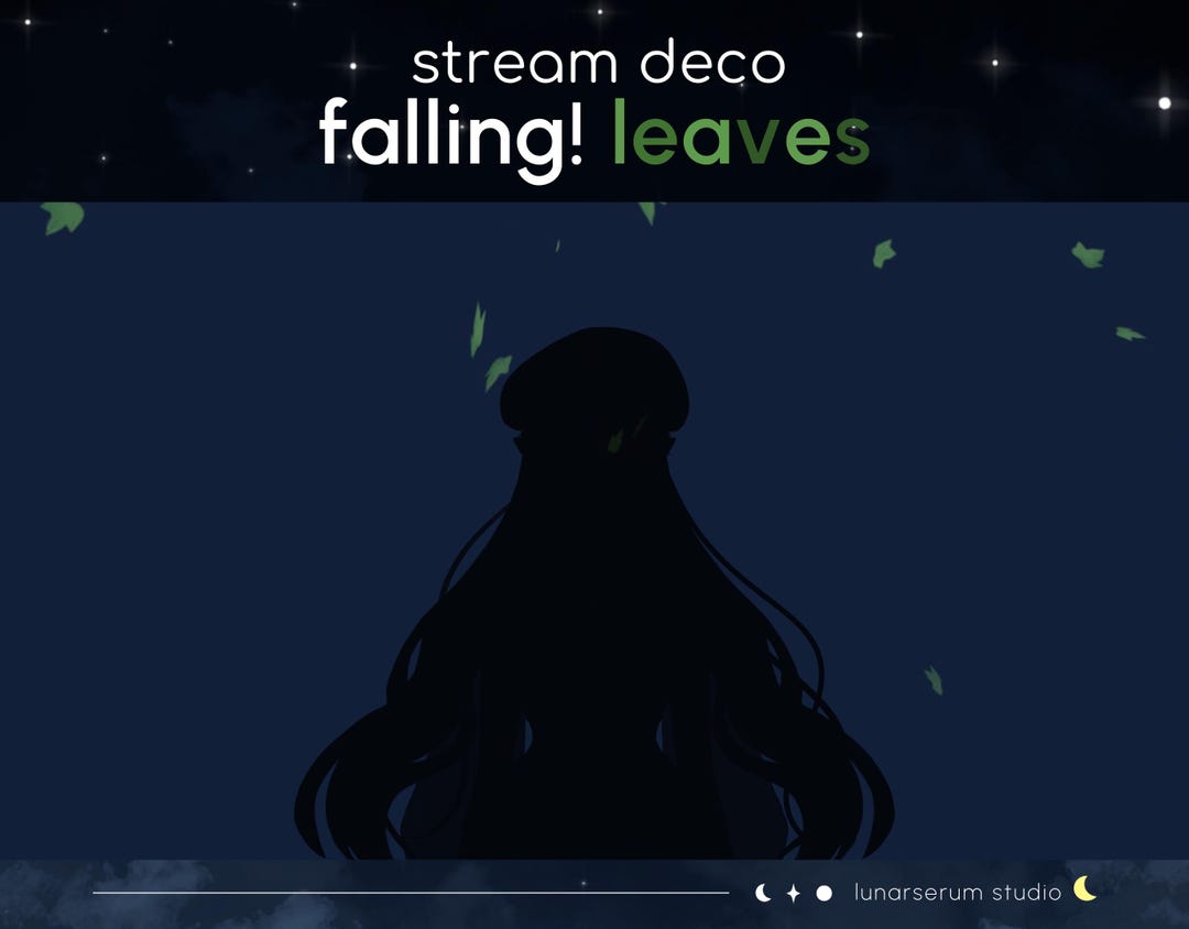 Falling Leaves Overlay | GREEN | Animated | Stream Deco Particles for ...