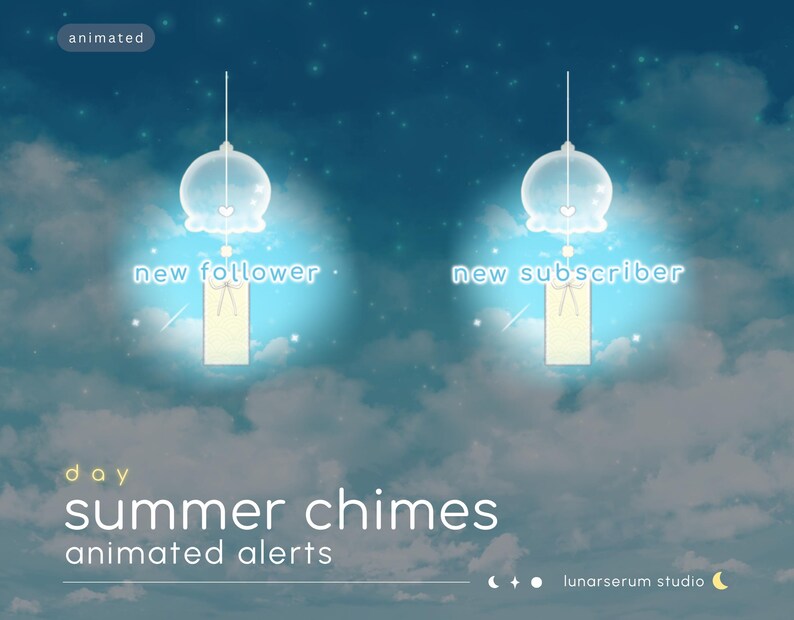 Day Summer Chimes Alerts | ANIMATED | Twitch Youtube Stream Elements ...