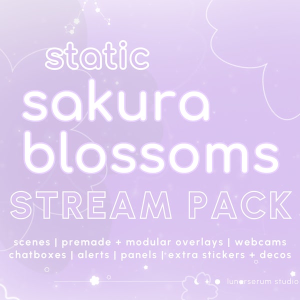 ANIMATED Sakura Blossom Stream Pack Twitch Youtube Overlays Scenes ...