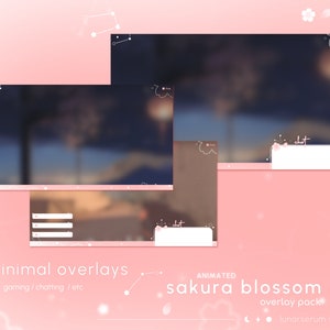 ANIMATED Sakura Blossom Overlays Pack | Twitch Youtube Overlays ...
