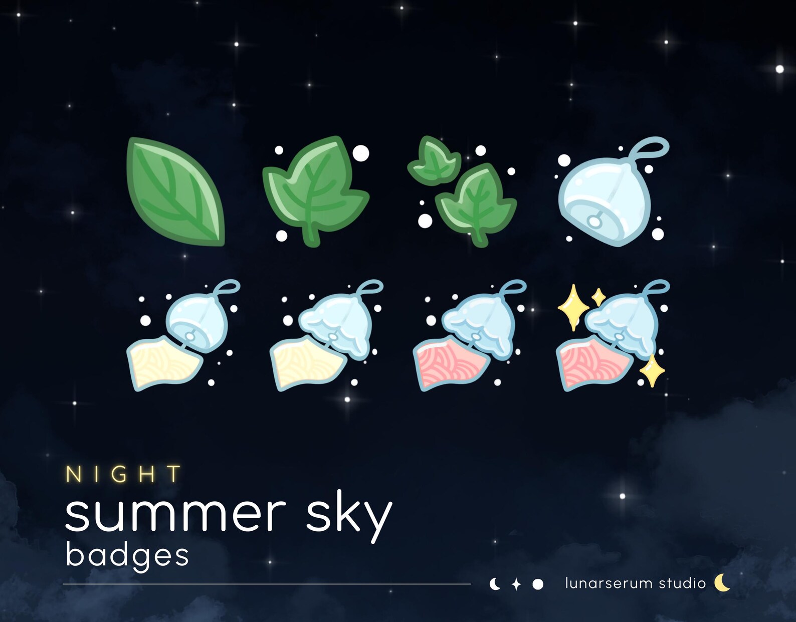 Shoji Skies - Night Stream Badges Twitch, Youtube - Etsy