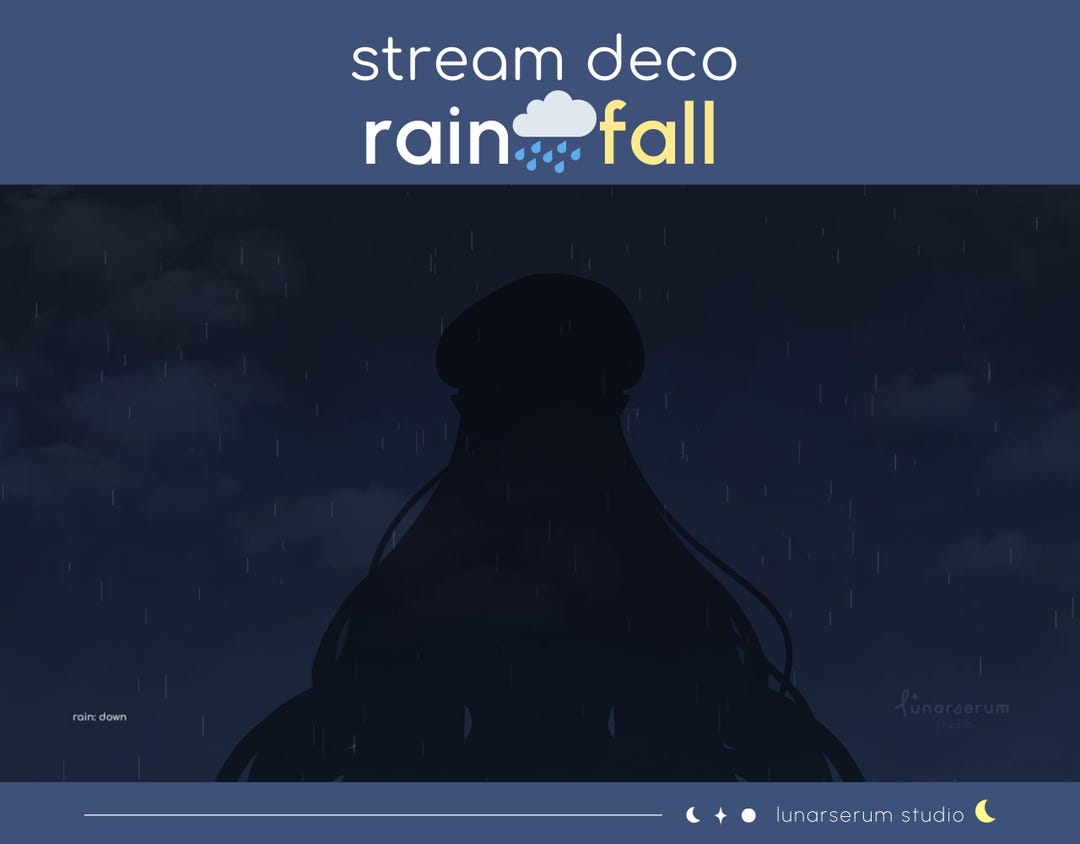 Falling Rain Particles Overlays | 8 Styles | Animated | Stream Deco ...