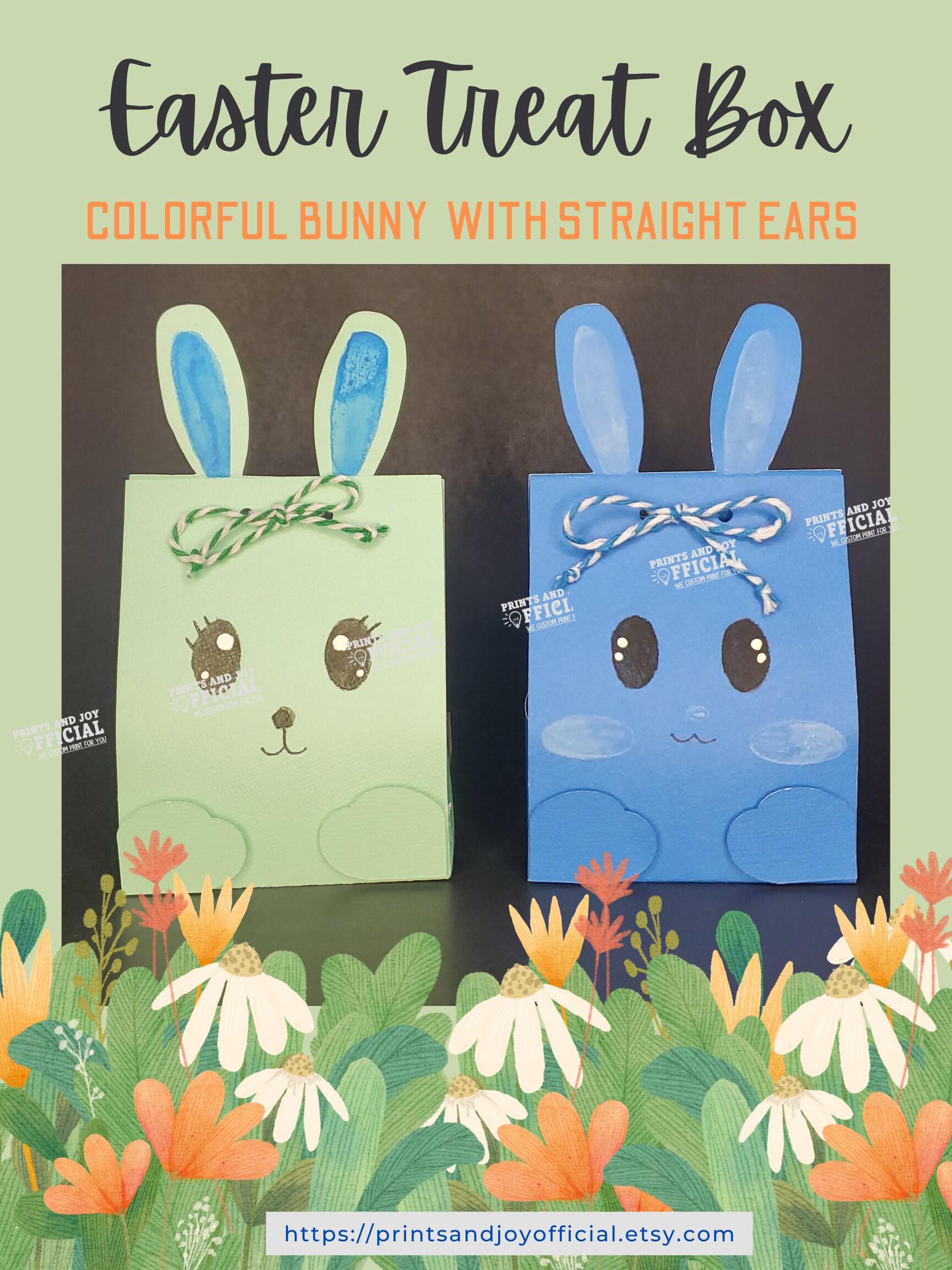 Green Bunny Candy Box, Bunny Themed Treat Boxes, Bunny Treat Box, Bunny ...