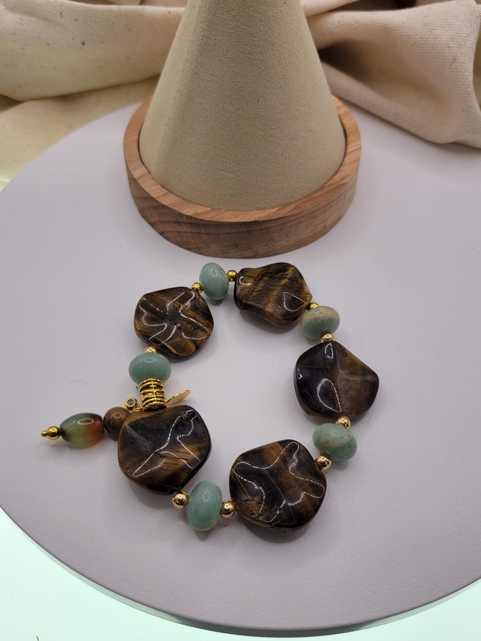 Carved Tiger Eye With Shou Yen Jade and Butterfly - Etsy
