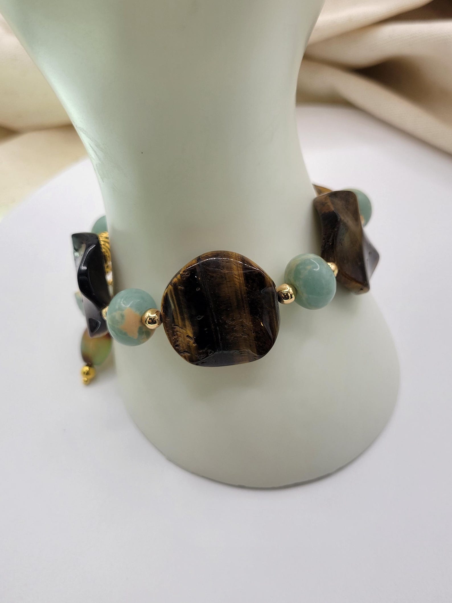 Carved Tiger Eye With Shou Yen Jade and Butterfly - Etsy