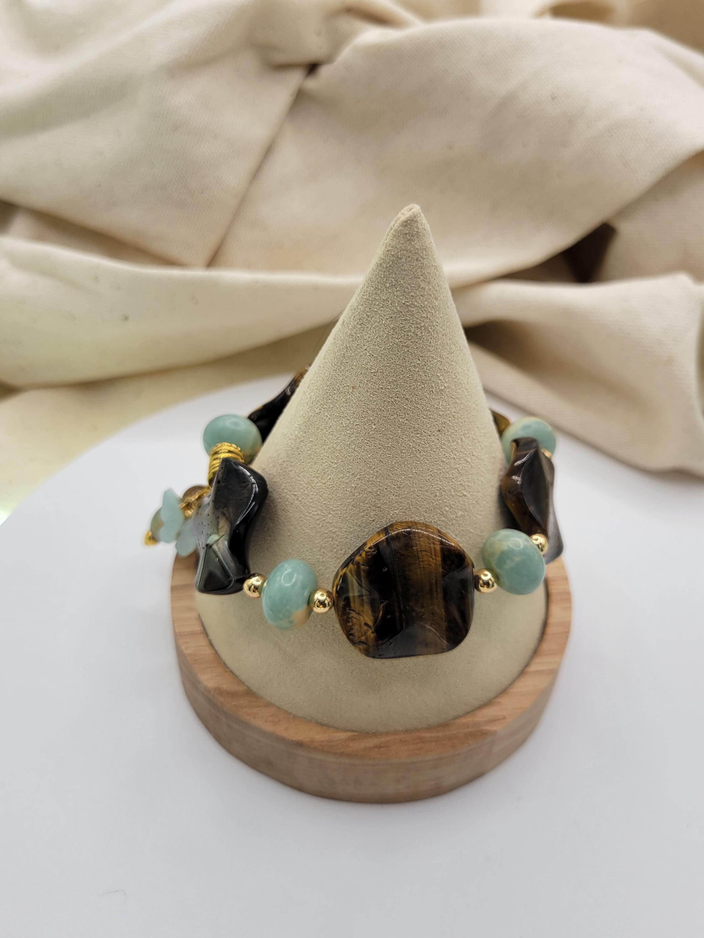 Carved Tiger Eye With Shou Yen Jade and Butterfly - Etsy
