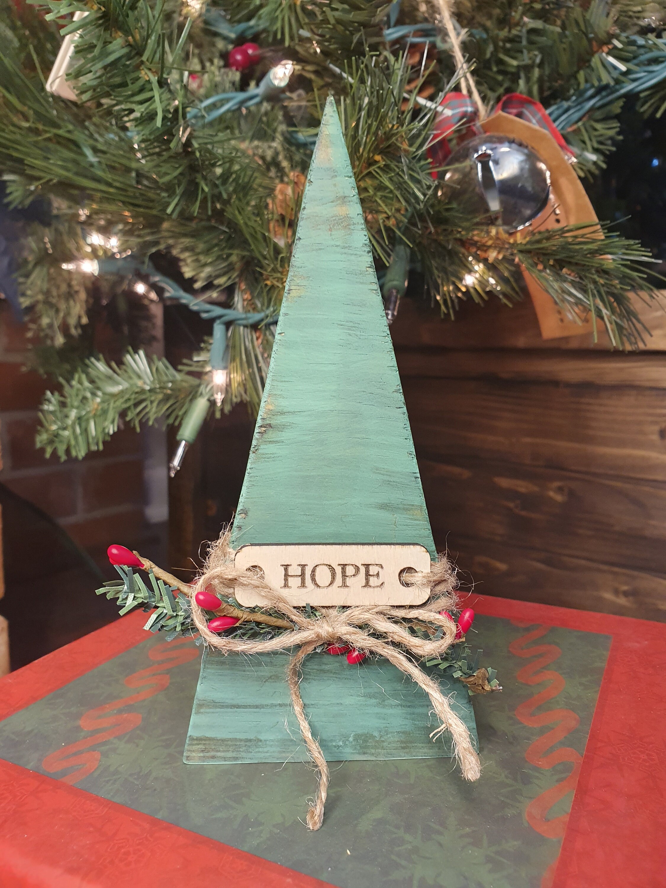 Trio of Green Trees, Set of Three, Tree Cut Outs, Christmas Mantel ...