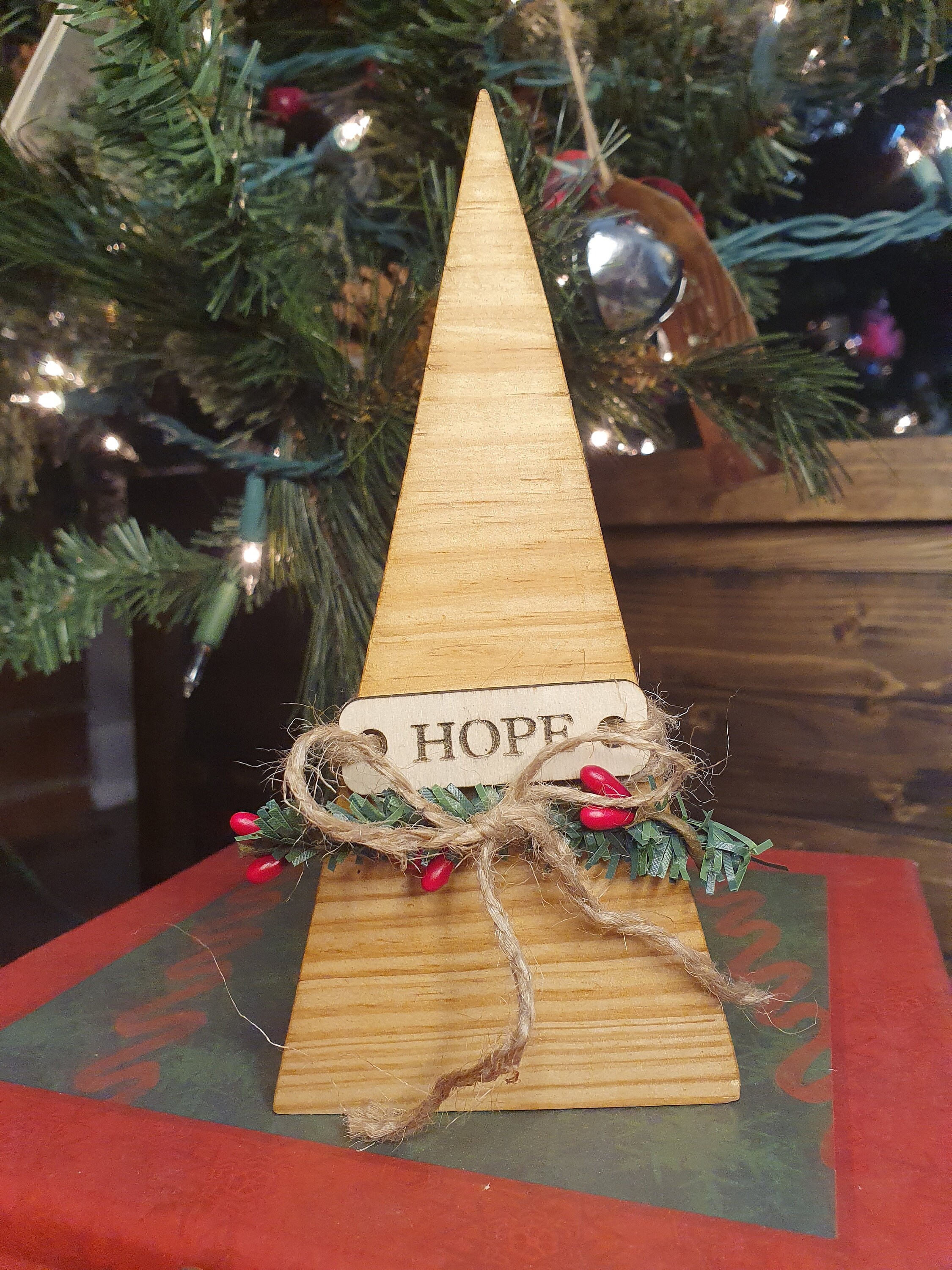 Trio of Trees, Set of Three, Tree Cut Outs, Christmas Mantel, Peace ...