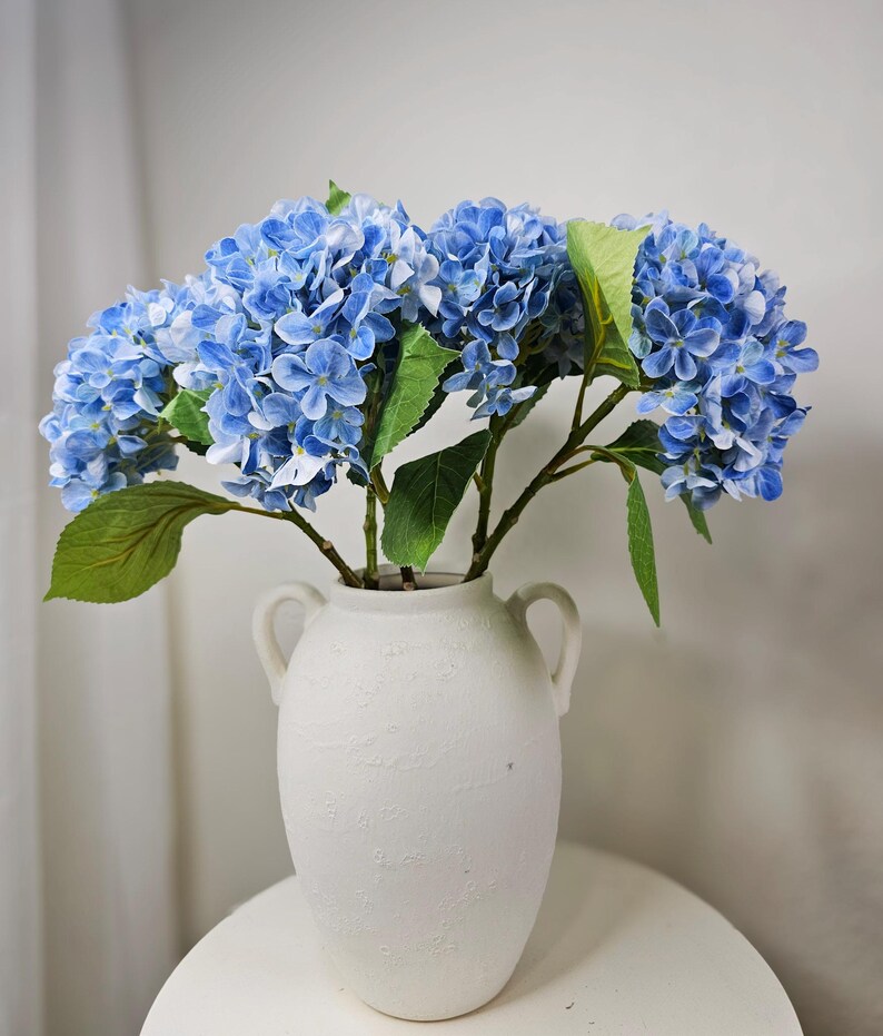 Hydrangea Blue Silk / Realistic Hydrangea / High Quality Silk Hydrangea ...