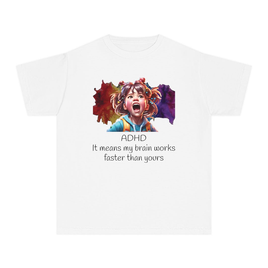 ADHD T-shirt, Kid's Tee, ADHD Proud, Funny Shirt, Gift for Boy ...