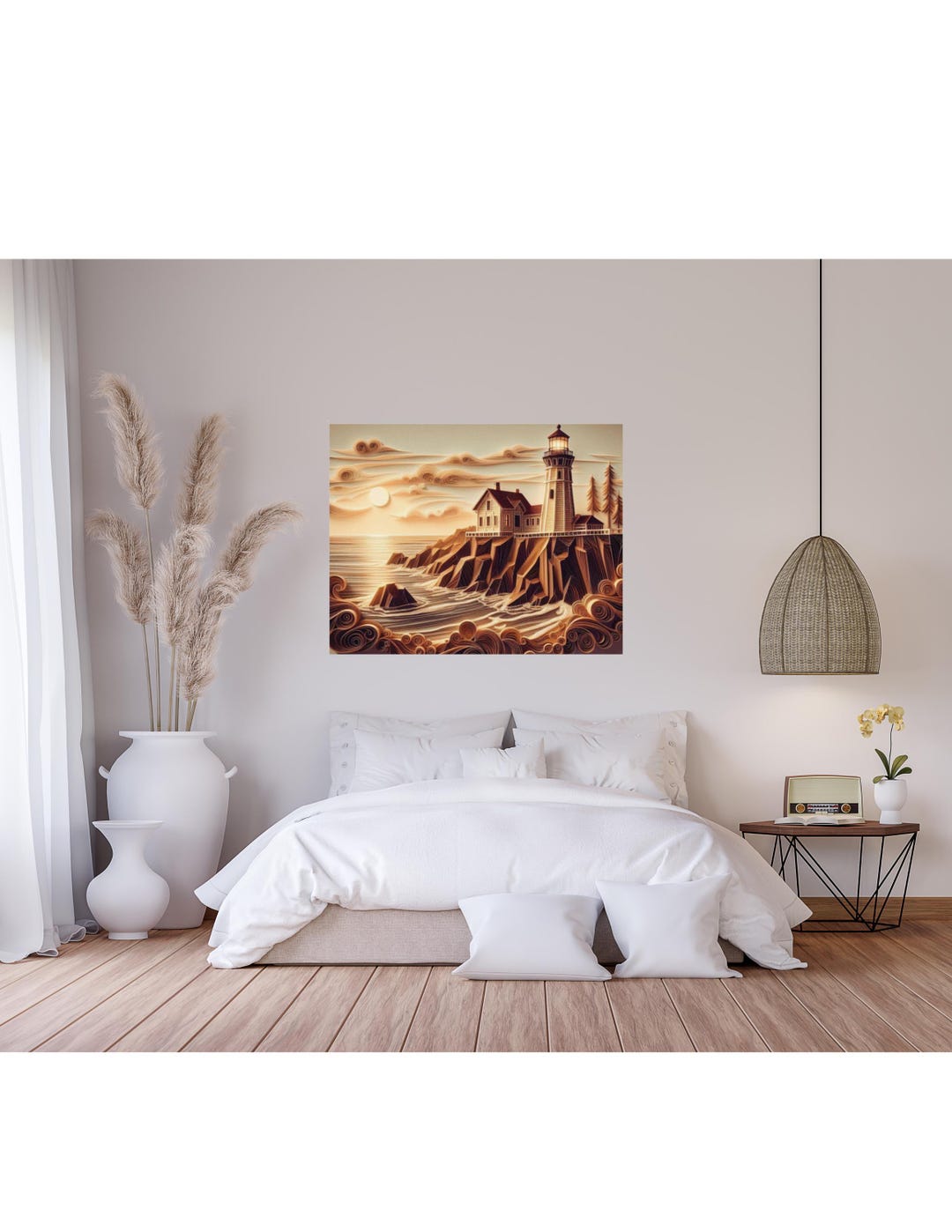Lighthouse Poster, Quilling Artwork, Beautiful Wall Art, Family Room ...