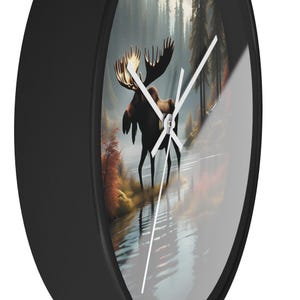 Moose Wall Clock, Nature-inspired Clock, Woodsy Home Decor, Rustic ...