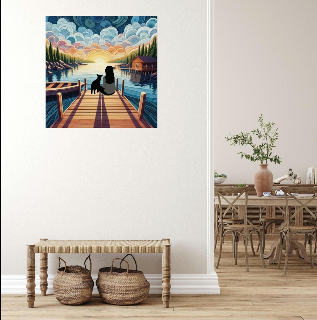 Lake Poster, Beautiful Wall Art, Quilling Artwork, Lake Superior Water ...