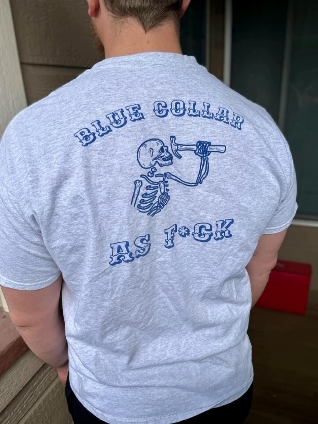 Blue Collar Skeleton Shirt, Blue Collar Gift, Gift for Husband, Gift ...
