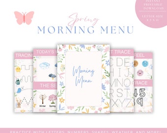 Homeschool Preschool Summer Morning Menu Printable Morning Menu Pages ...