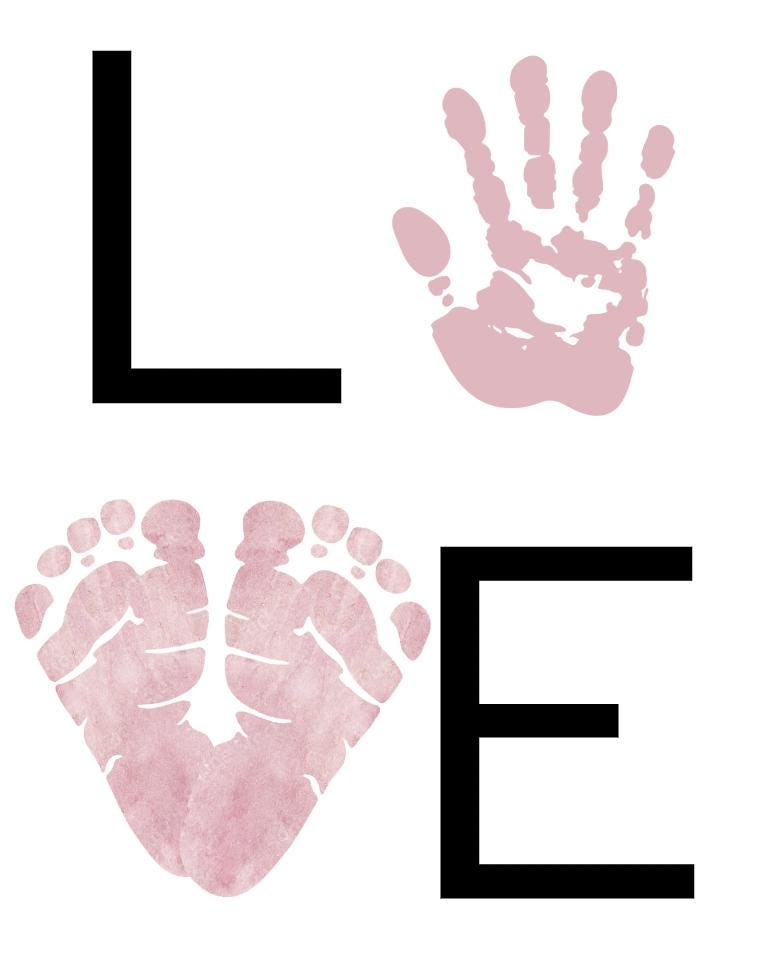 Valentines Day Handprint Art | Mom | Grandma | DIY Printable Craft ...