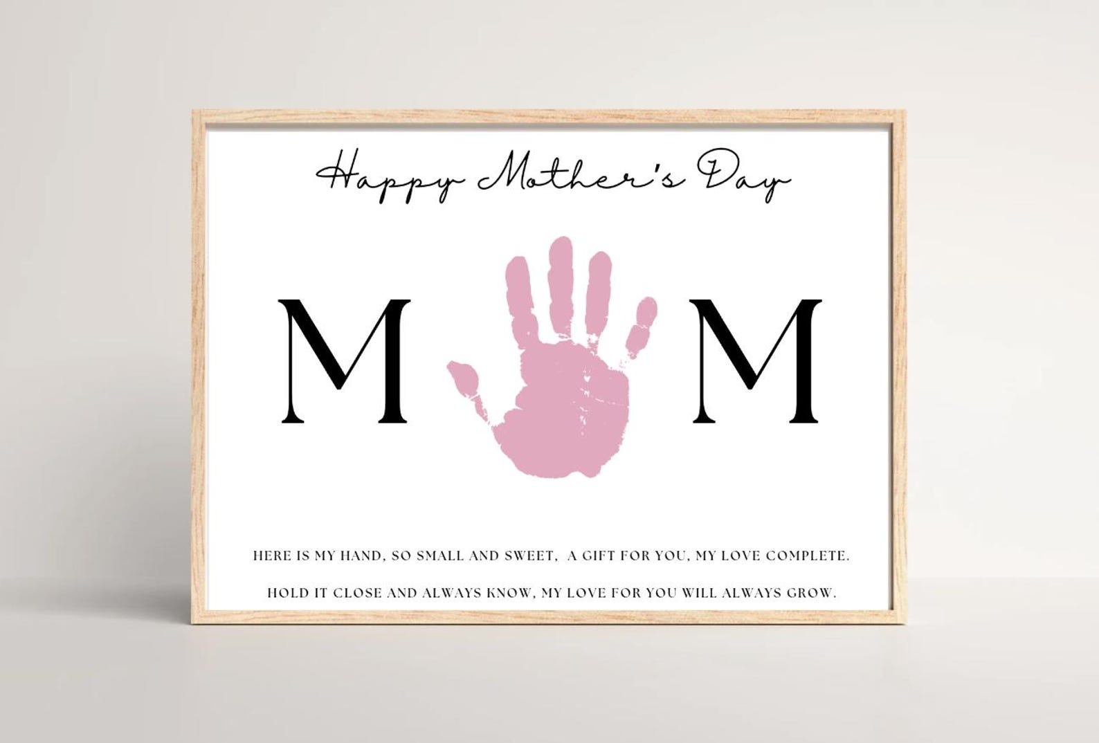 Mother's Day Handprint Craft | MOM Printable With Poem | DIY Keepsake ...