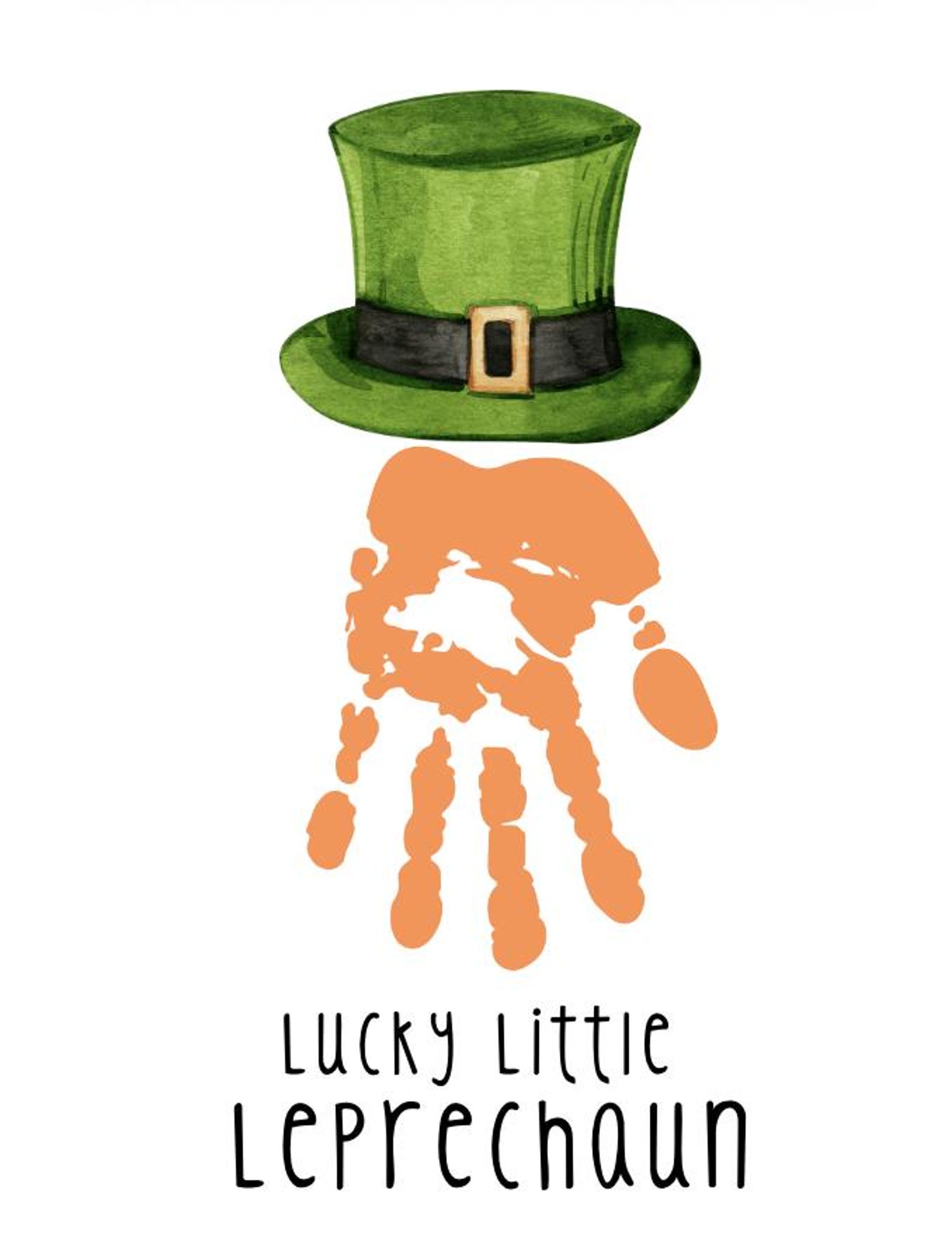 Lucky Little Leprechaun Handprint Craft| Mom | Grandma | DIY Printable ...