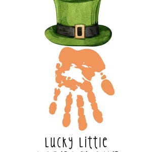 Lucky Little Leprechaun Handprint Craft| Mom | Grandma | DIY Printable ...
