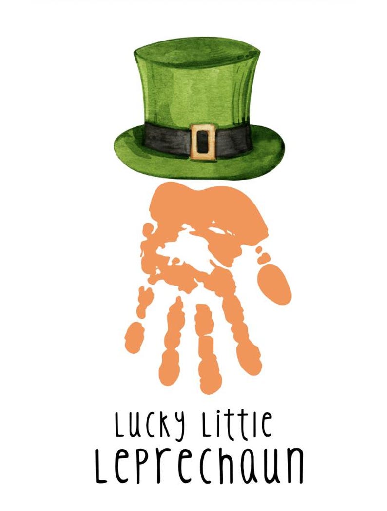 Lucky Little Leprechaun Handprint Craft| Mom | Grandma | DIY Printable ...