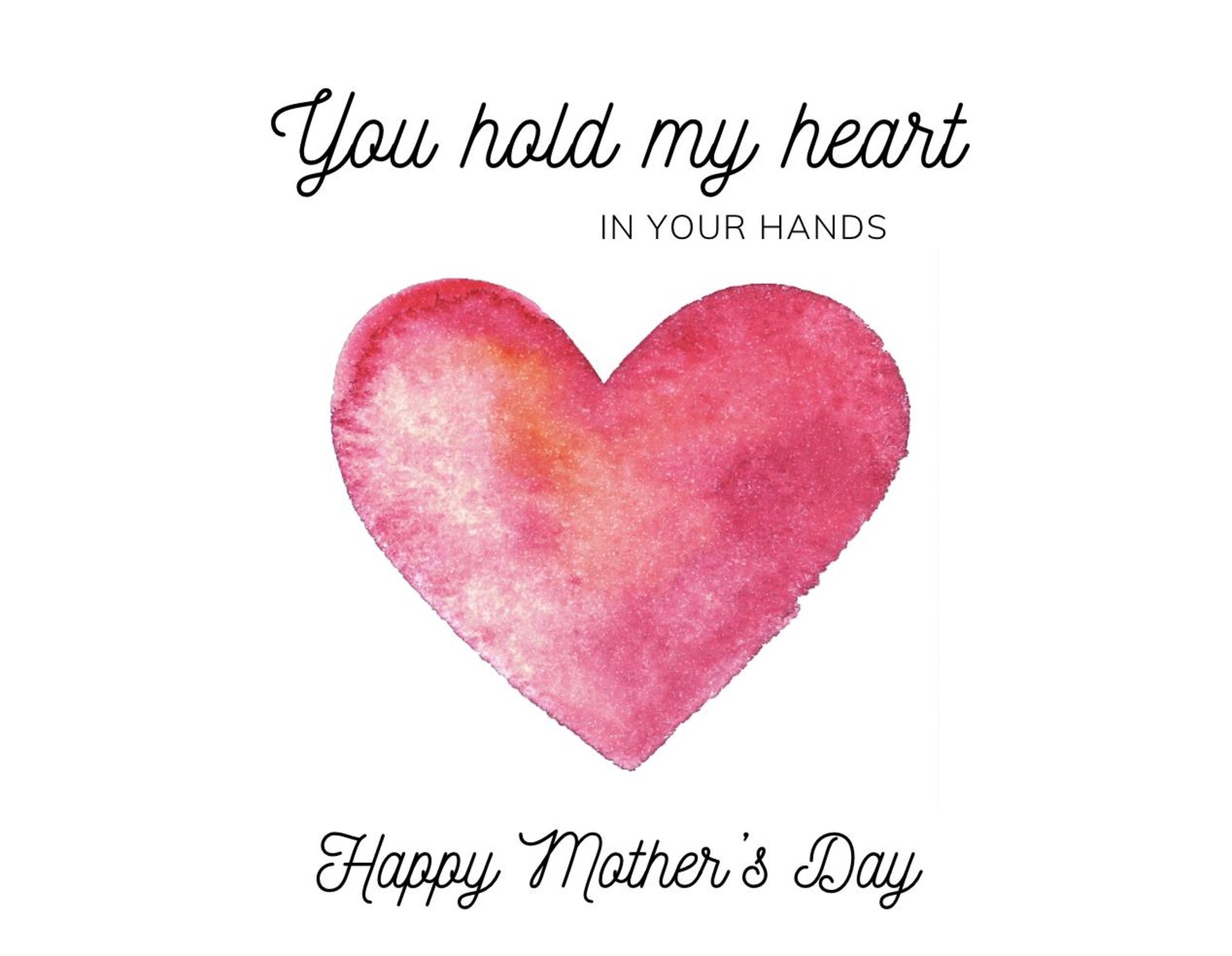 Mother's Day Handprint Craft | "you Hold My Heart in Your Hands" | DIY ...