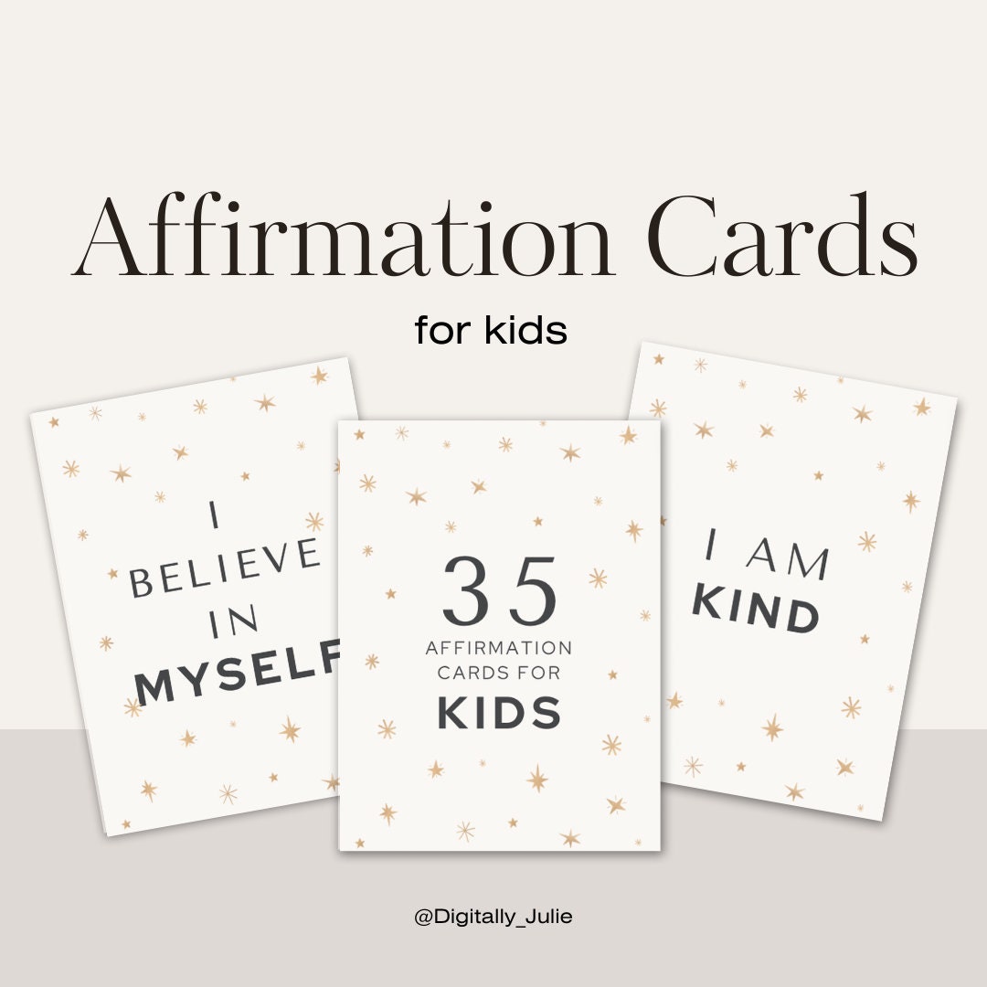 35 Printable Affirmation Cards for Kids - Etsy