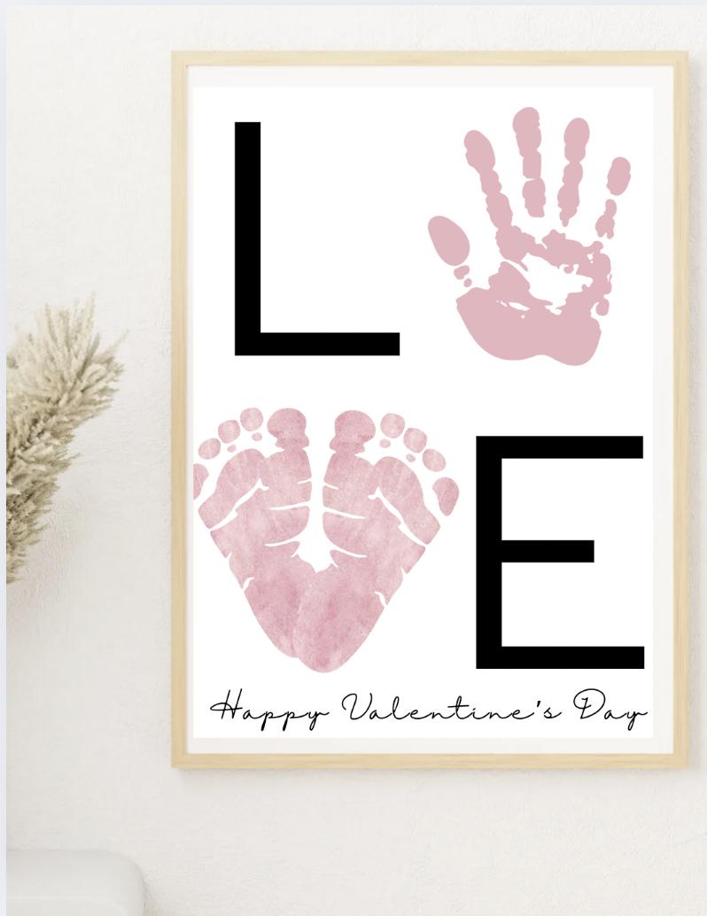 Valentines Day Handprint Art | Mom | Grandma | DIY Printable Craft ...