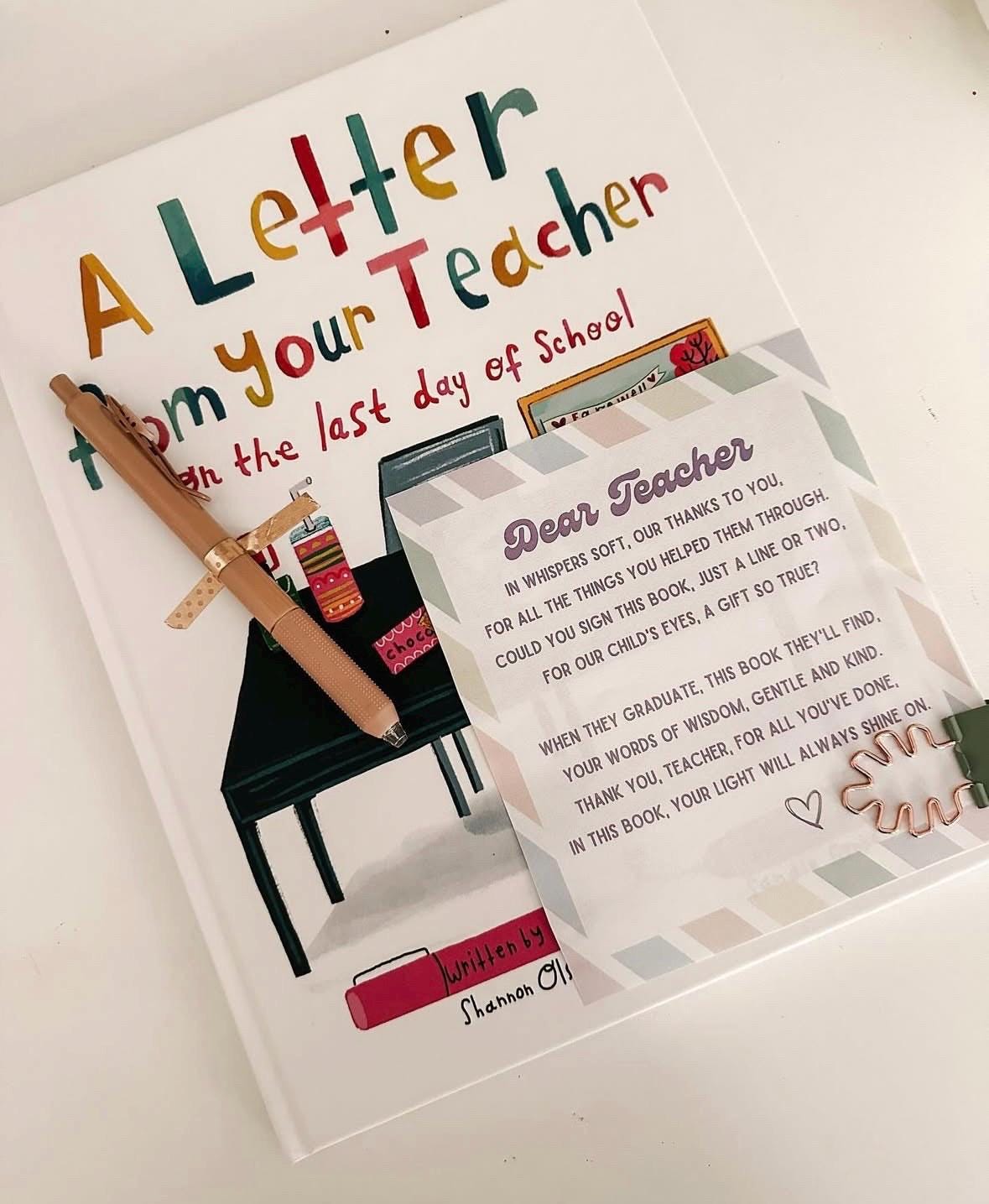 Graduation Book Letter Printable / Elementary Graduation Gift / End of ...