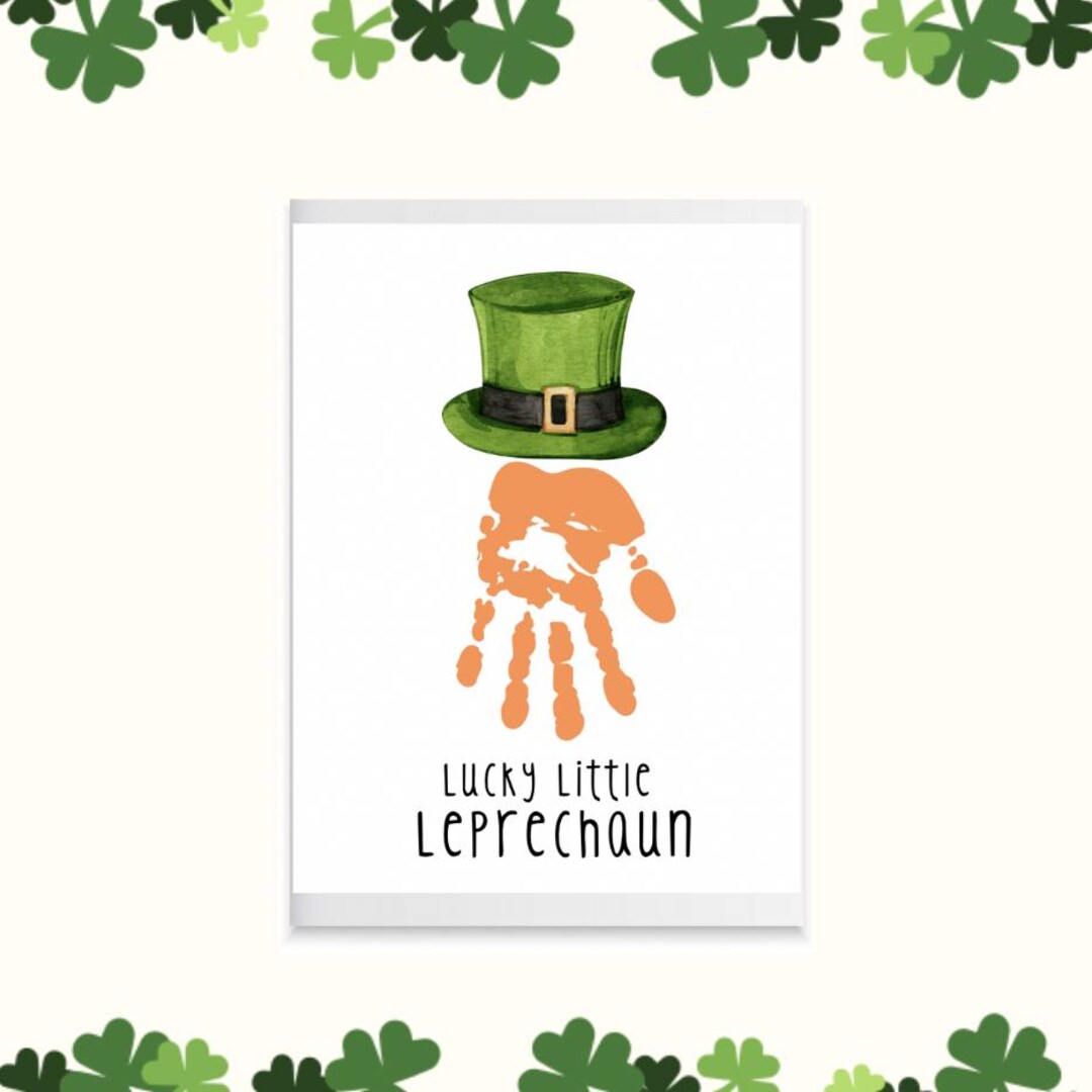 Lucky Little Leprechaun Handprint Craft| Mom | Grandma | DIY Printable ...