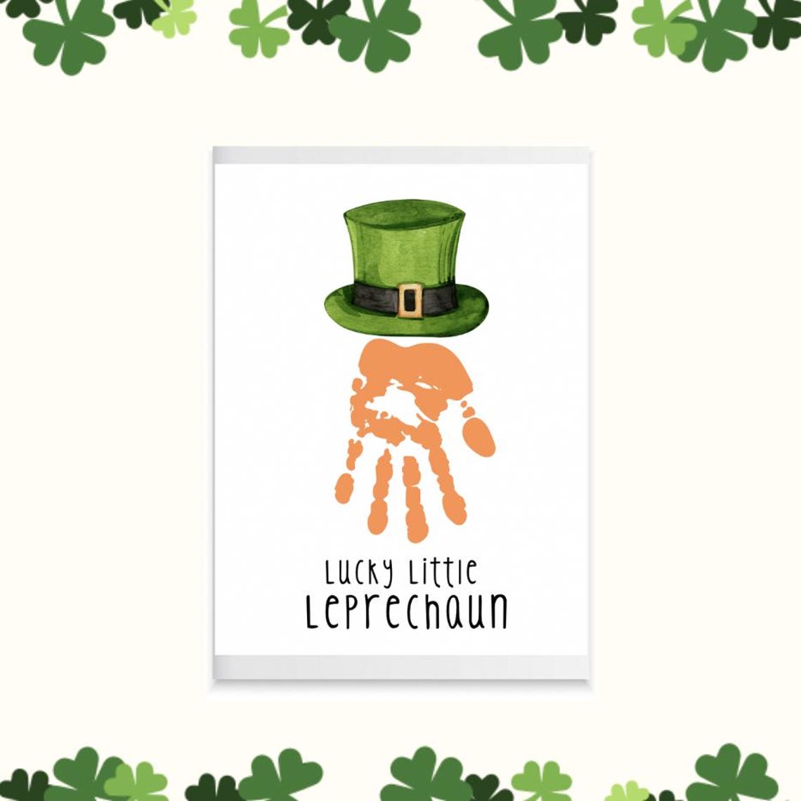 Lucky Little Leprechaun Handprint Craft| Mom | Grandma | DIY Printable ...