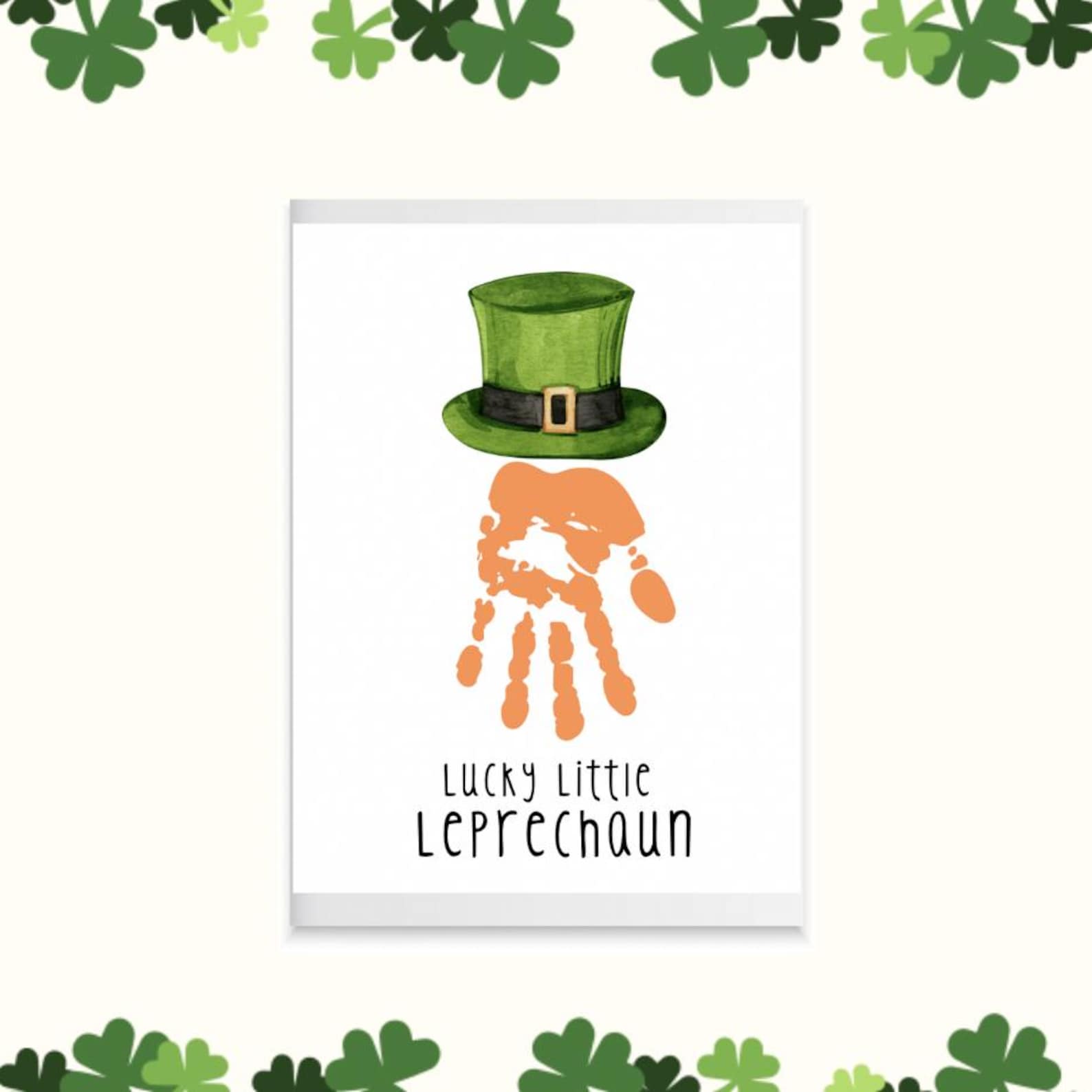 Lucky Little Leprechaun Handprint Craft| Mom | Grandma | DIY Printable ...