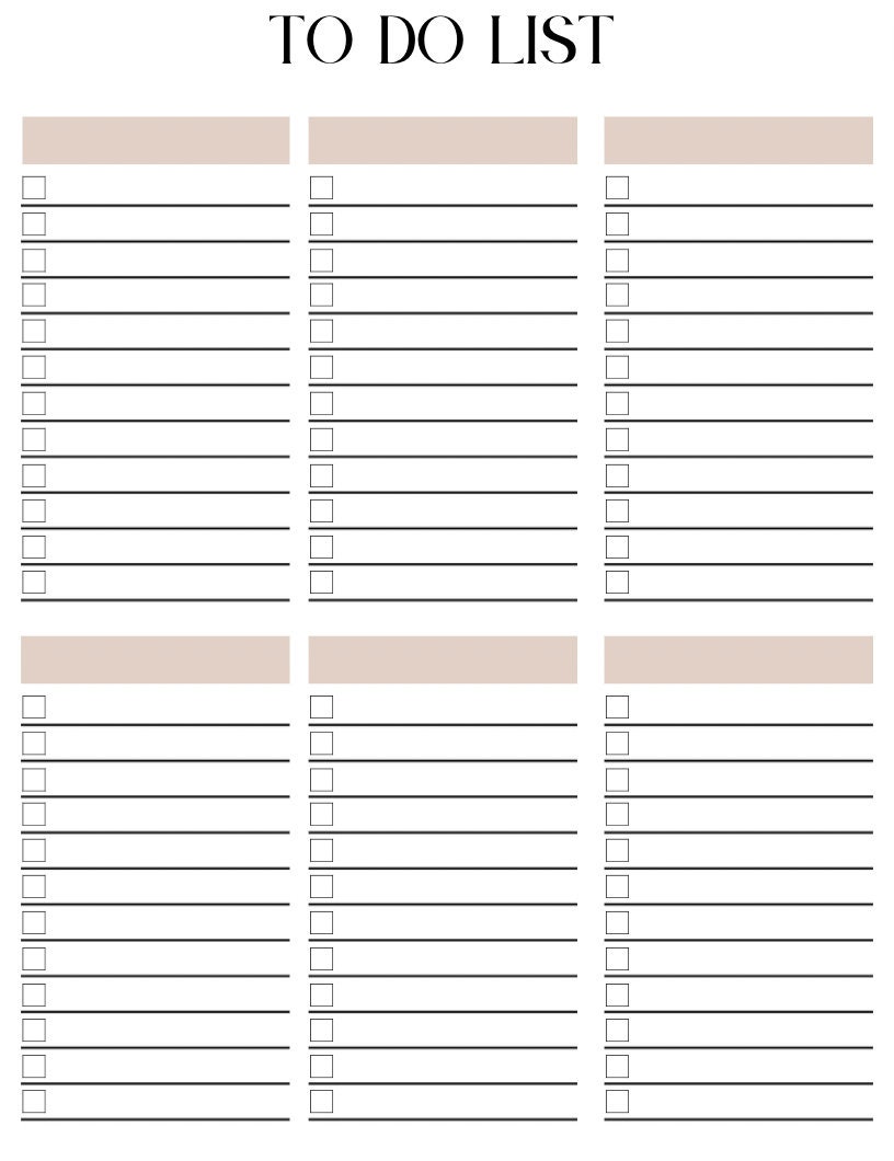 Printable to Do List, Daily, Weekly To-do Pdf Planner Checklist ...