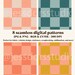 Retro Checkered Seamless Pattern Bundle, Colorful Checker Digital Paper ...