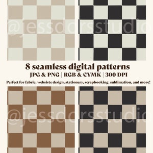 Neutral Checkerboard Paper Pattern Bundle for Commercial Licensing ...