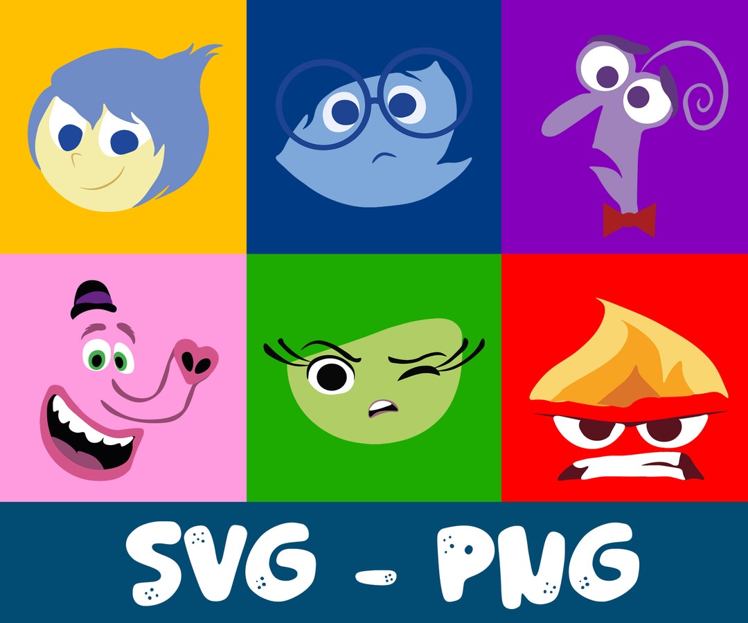 Insideout SVG LAYERED Designs, Insideout Birthday, Inside Out Alphabet ...