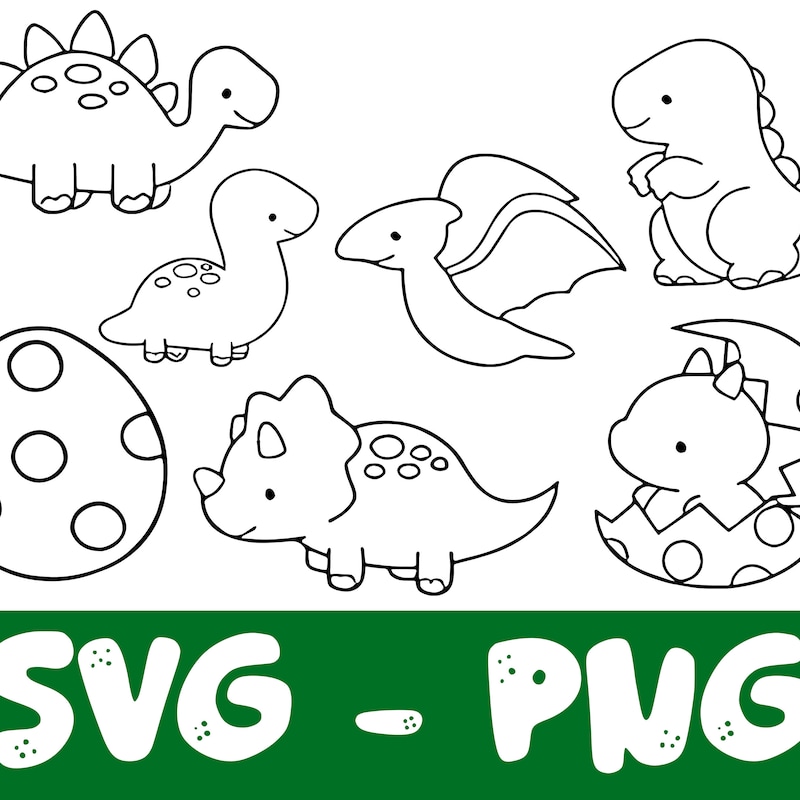Dinosaur Outline Svg - Etsy