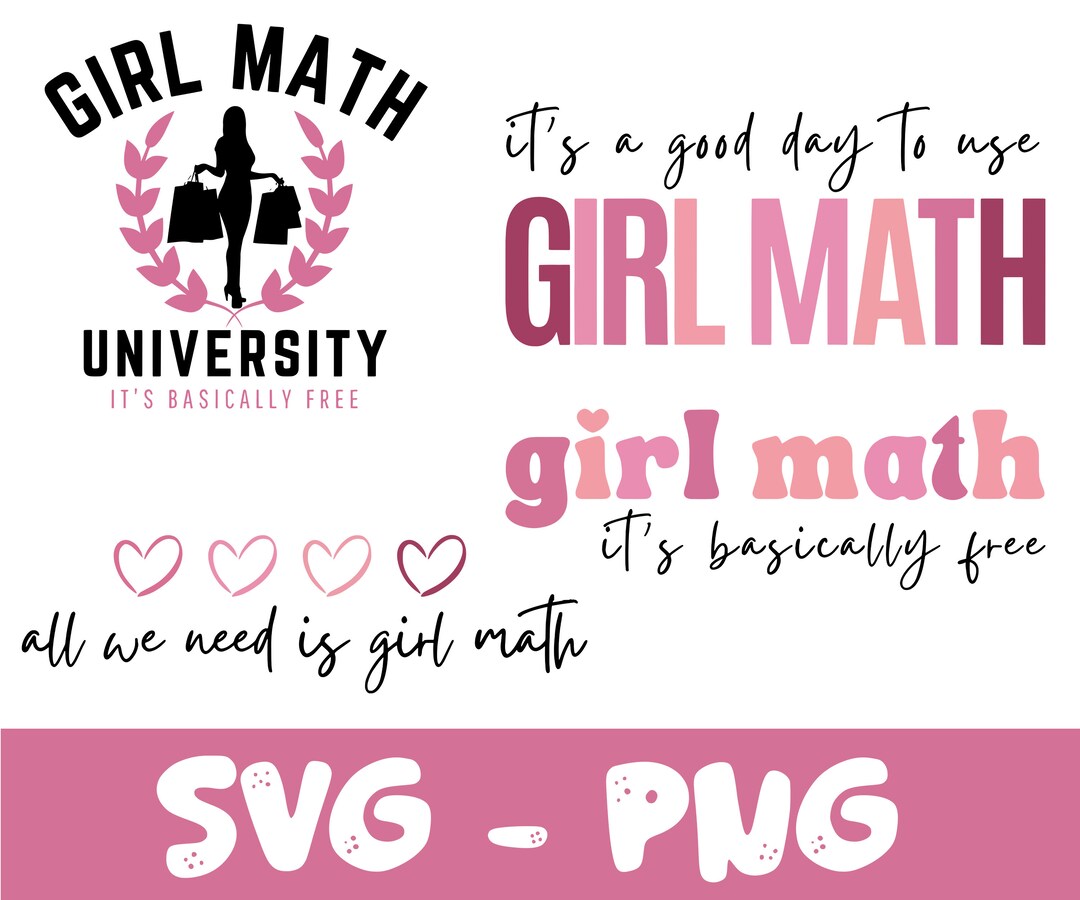 Girl Math SVG PNG, -tiktok Trending Svg, Girl Math University Shirt Mug ...