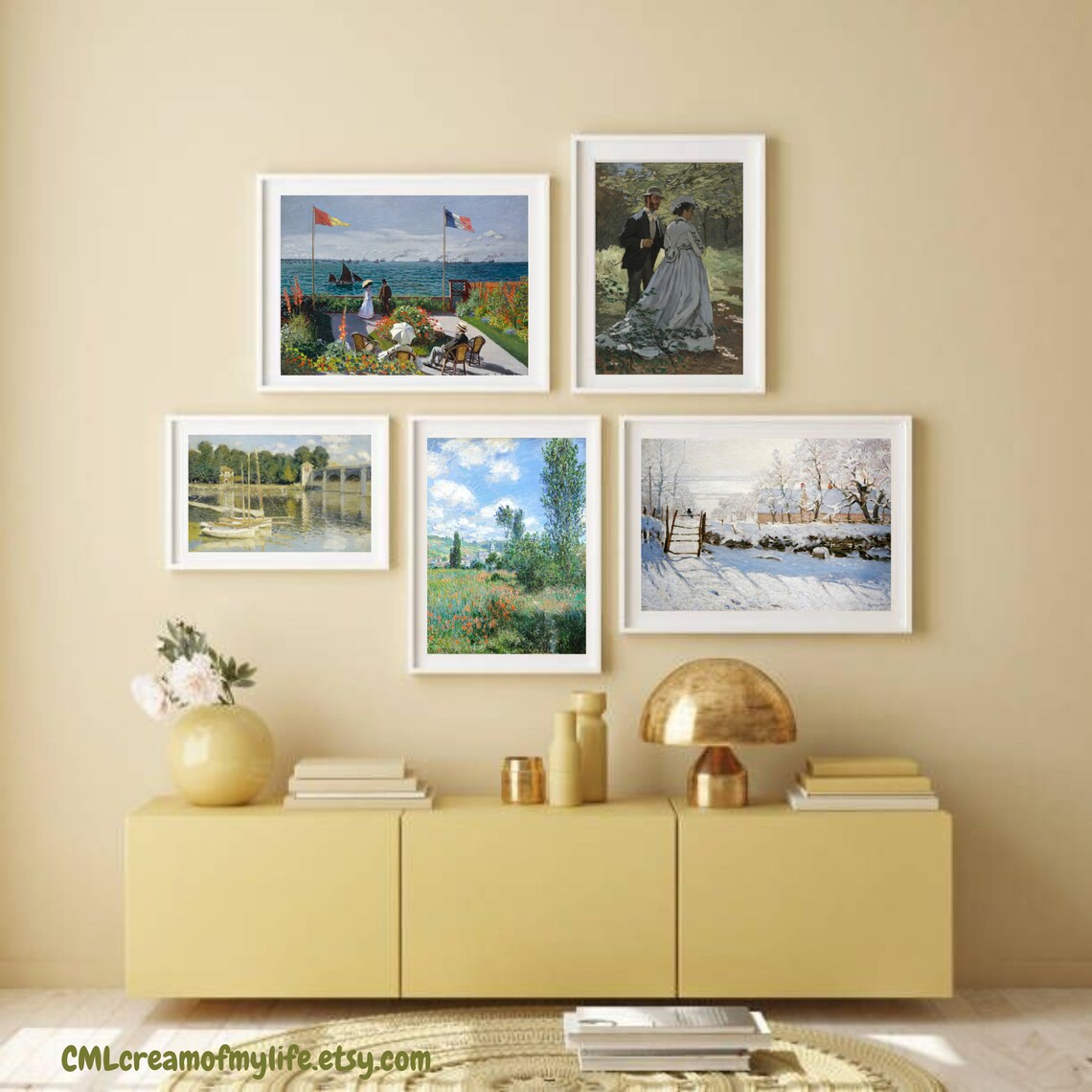 Conjunto De 207 Impresiones Digitales De Claude Monet, Impresión De ...