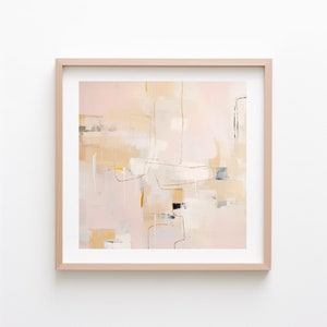 Modern Abstract Print Art - Soft Pastel Tones With Bold Accents Large ...