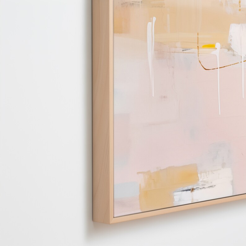 Modern Abstract Print Art - Soft Pastel Tones With Bold Accents Large ...