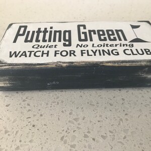 Rustic Golf Decor Wooden 7-inch Putting Green Sign Gift for Golfer Dad ...