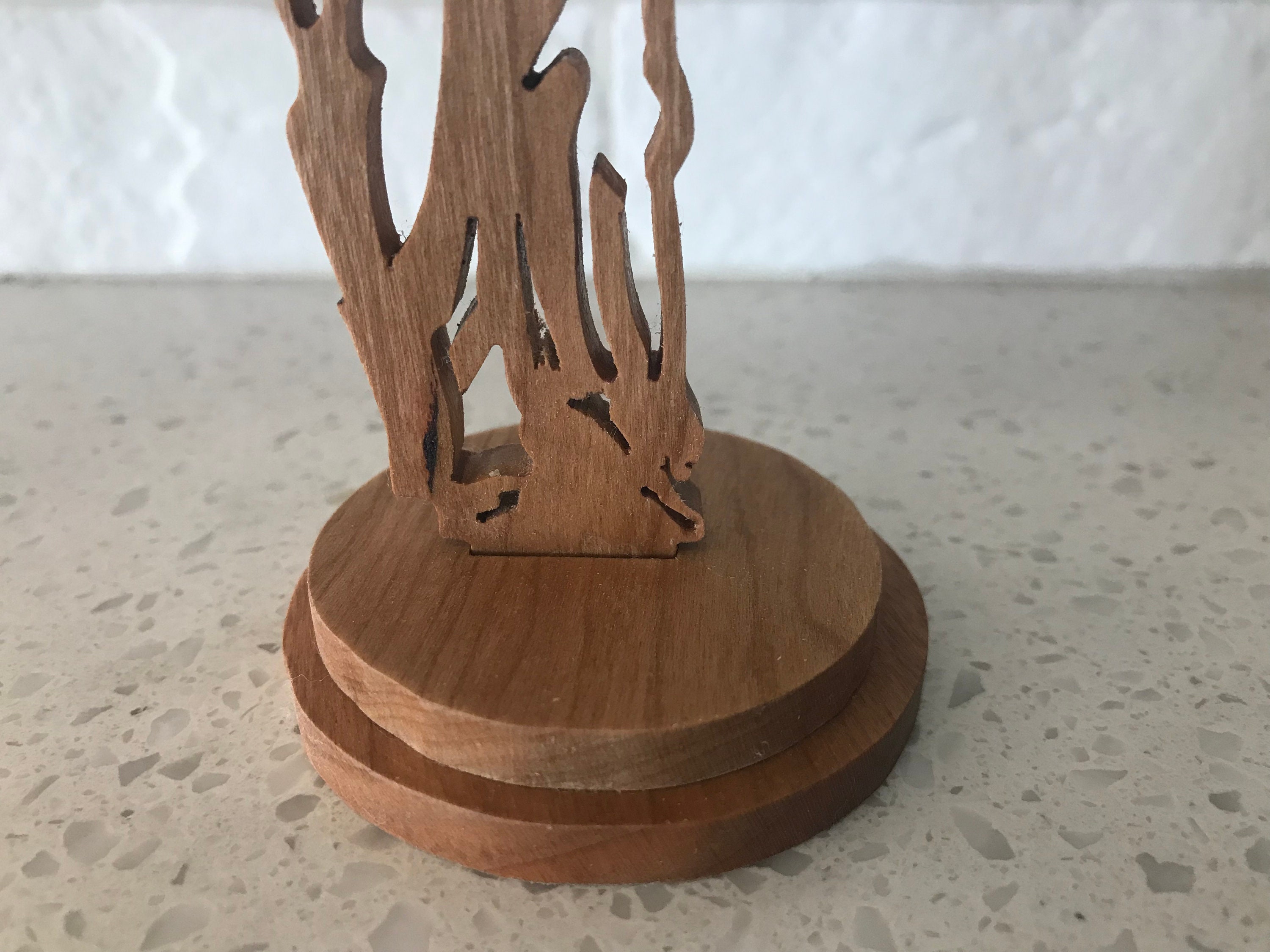 Cherry Wood Golf Statue Rustic Decor, Wooden Swinging Player for Golfer ...