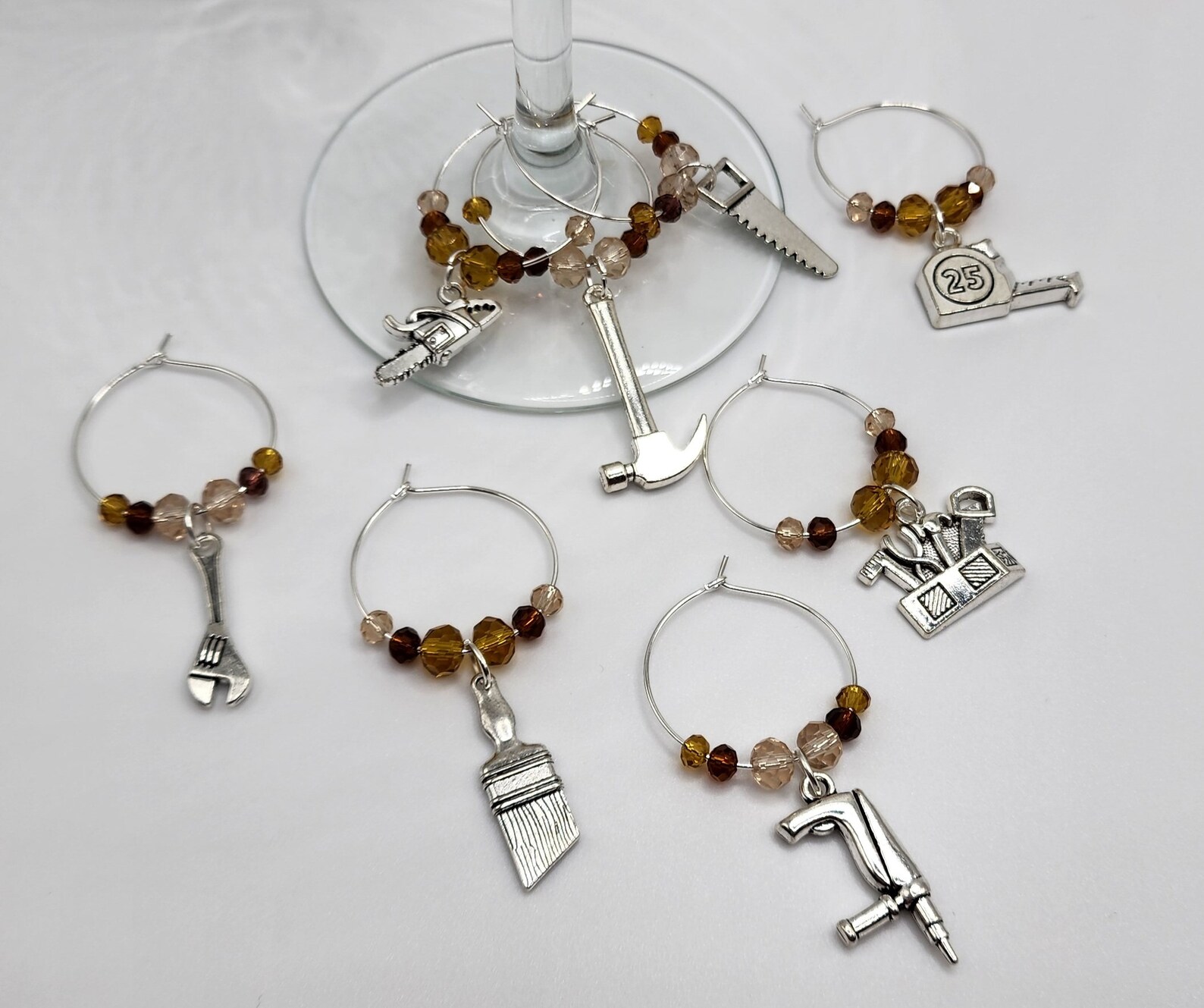 NEW! Handyman, Decorator, DIY, Construction, Builder, Wine Charms ...